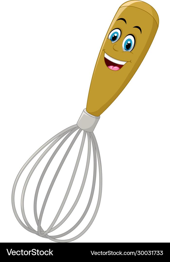 Cool handled flour mixer cartoon Royalty Free Vector Image