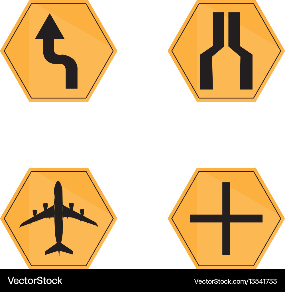 Set of transit signals Royalty Free Vector Image