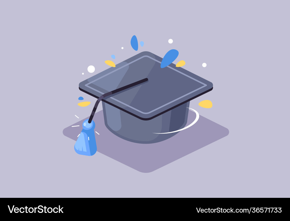 Student hat icon creative higher Royalty Free Vector Image