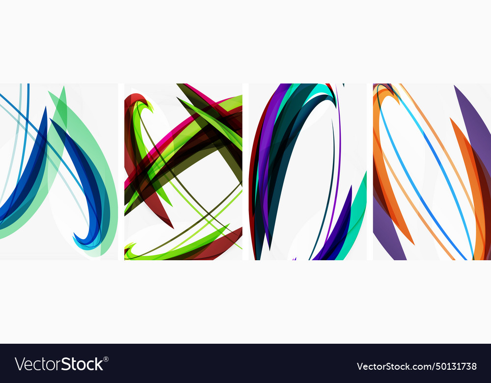 Abstract colorful wave posters for wallpaper Vector Image