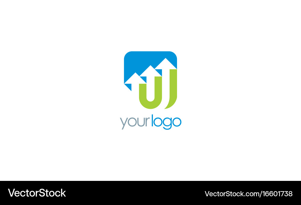 Arrow up company logo Royalty Free Vector Image