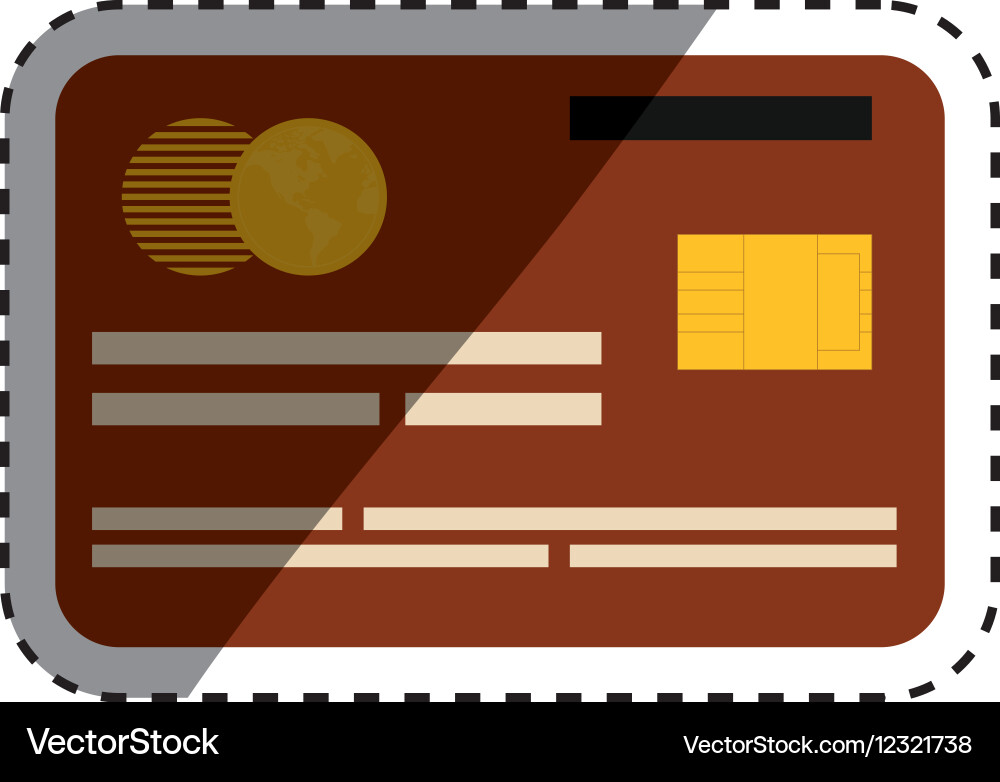 Bank credit card Royalty Free Vector Image - VectorStock