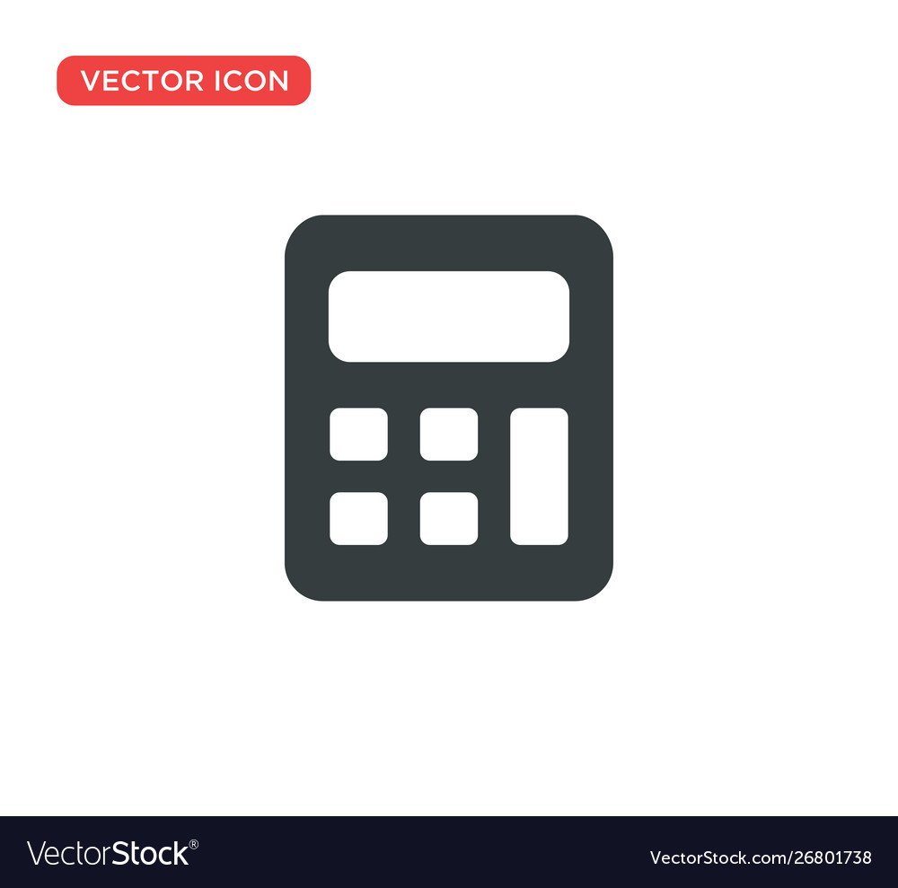 Calculator icon design Royalty Free Vector Image