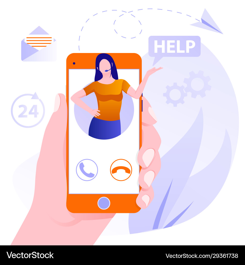 Customer support concept concept Royalty Free Vector Image