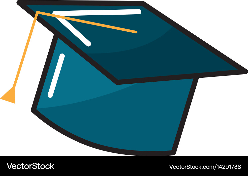 Graduation cap tool to traditional ceremony Vector Image