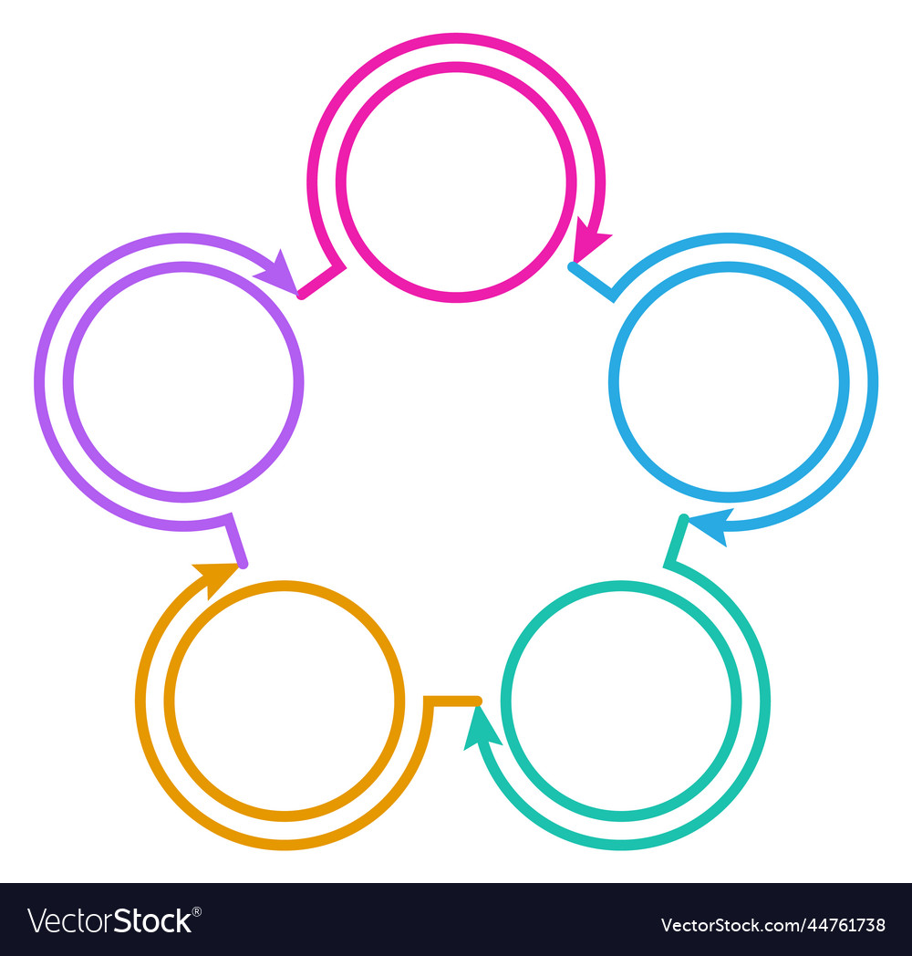 Infographic element round text frame diagram Vector Image