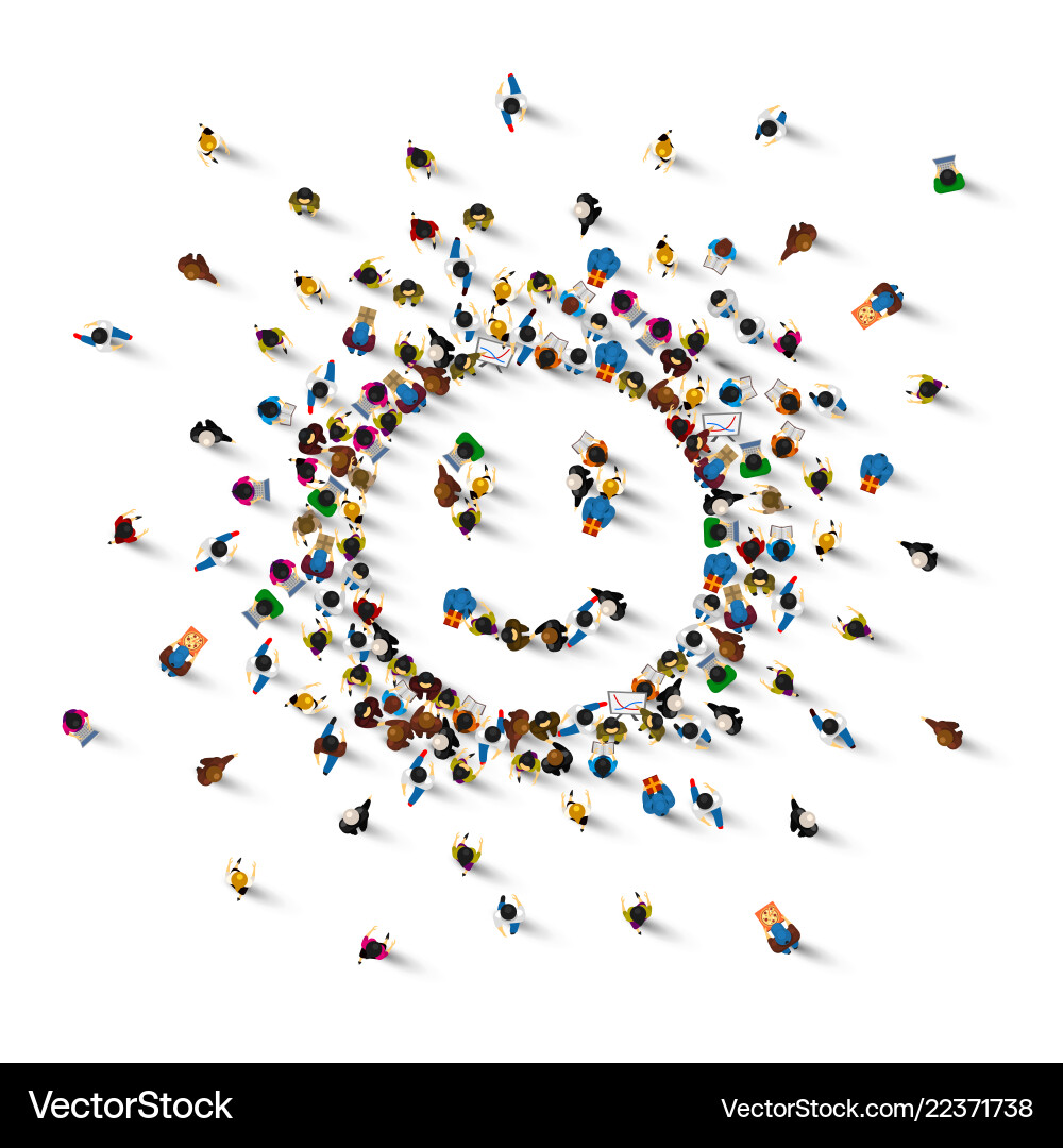 Many people sign emoji Royalty Free Vector Image