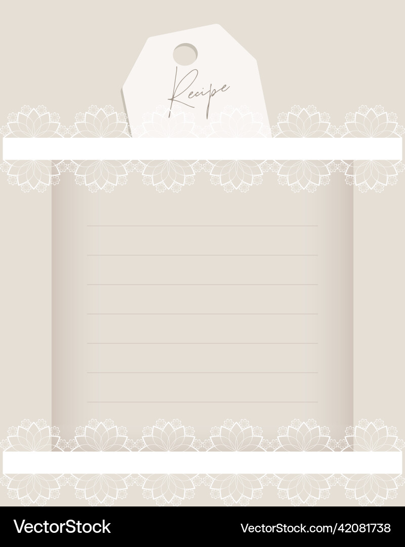 Recipe template in scrapbooking style - collage Vector Image