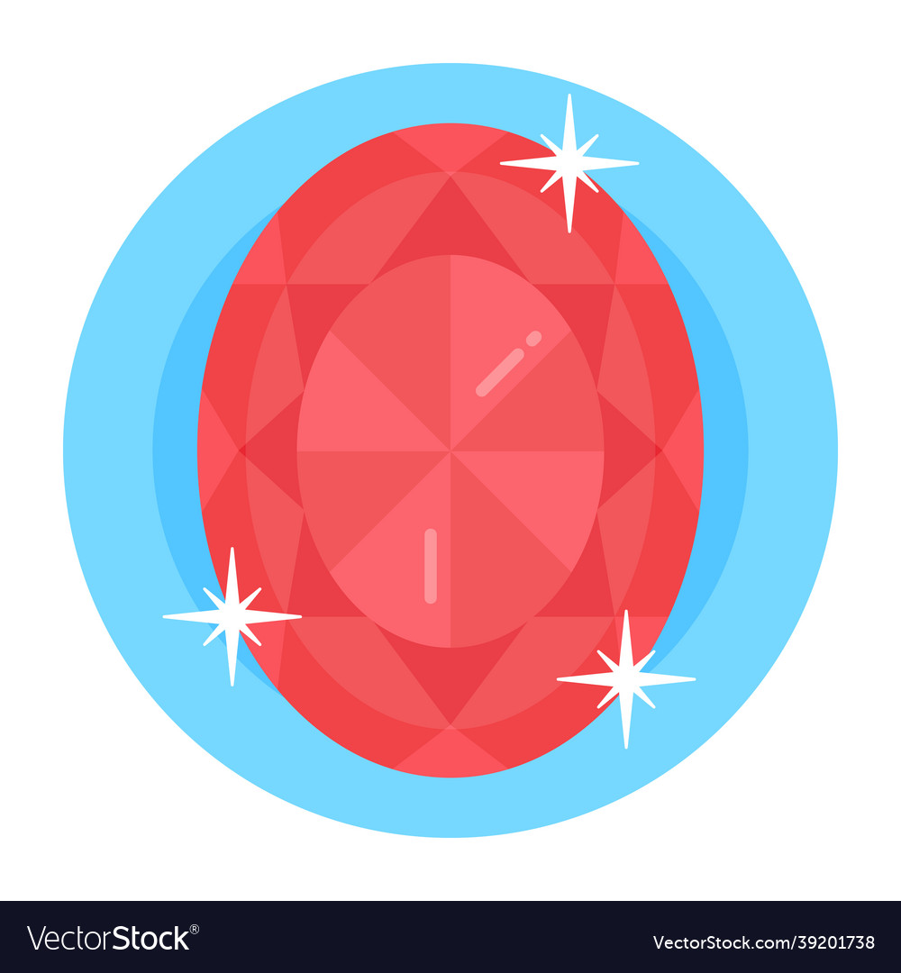 Ruby stone Royalty Free Vector Image - VectorStock