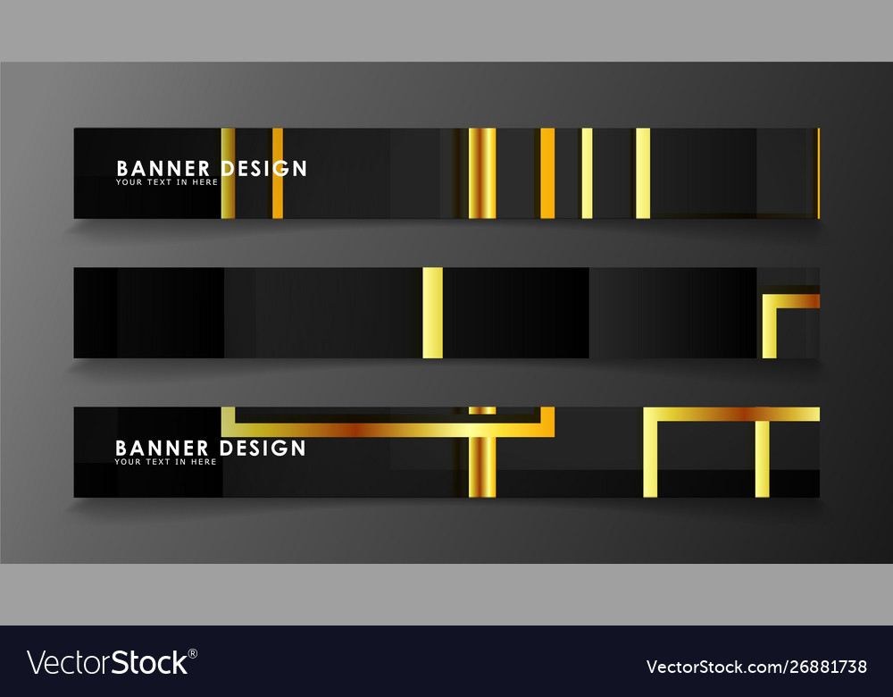 Set a banner with rectangular background Vector Image