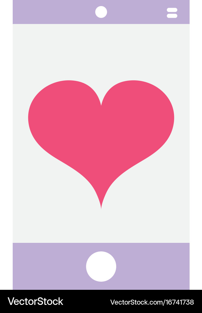 Smartphone technology with heart love design Vector Image