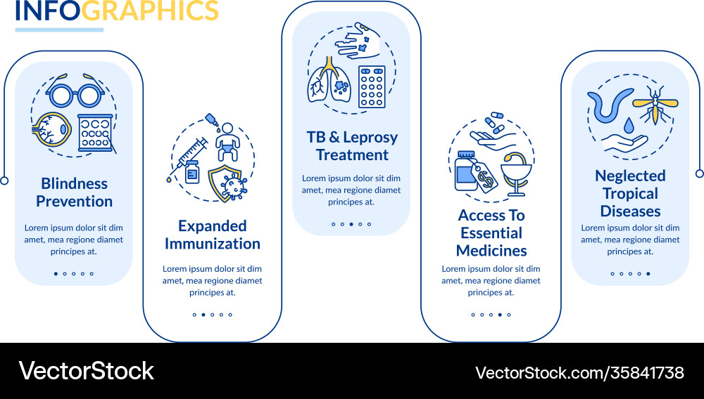 Top international health programs infographic Vector Image