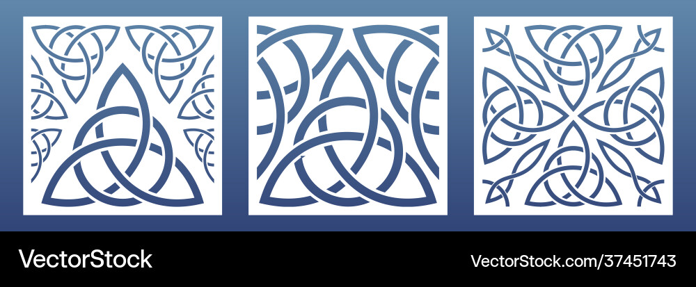 Cnc laser cutpanels with abstract geometric Vector Image