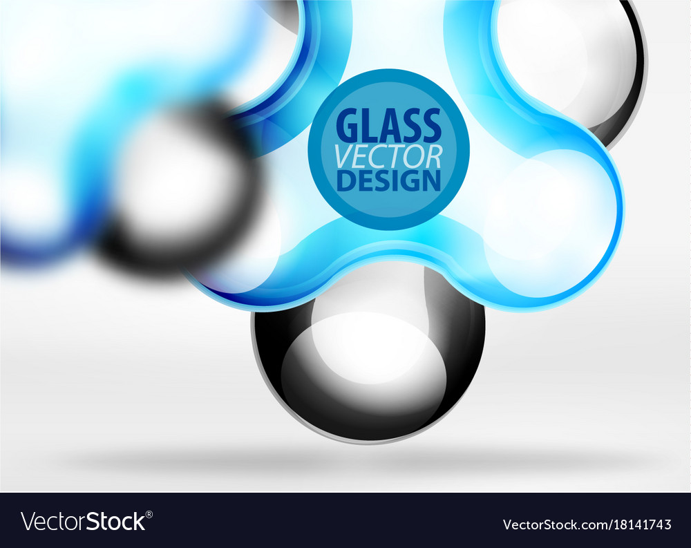 Digital techno bubble background template Vector Image
