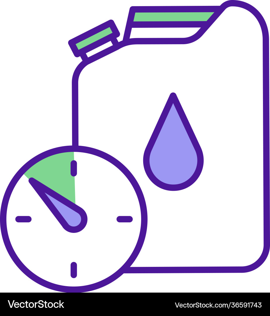 Fuel saving rgb color icon Royalty Free Vector Image