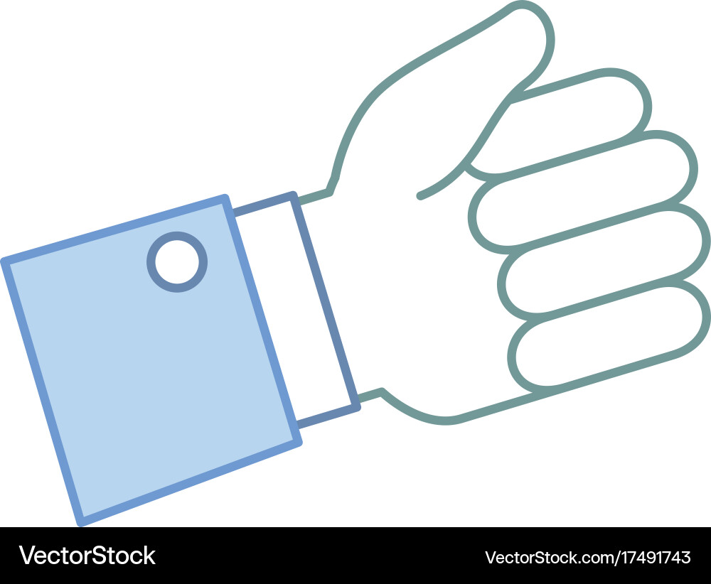 Hand human fist icon Royalty Free Vector Image