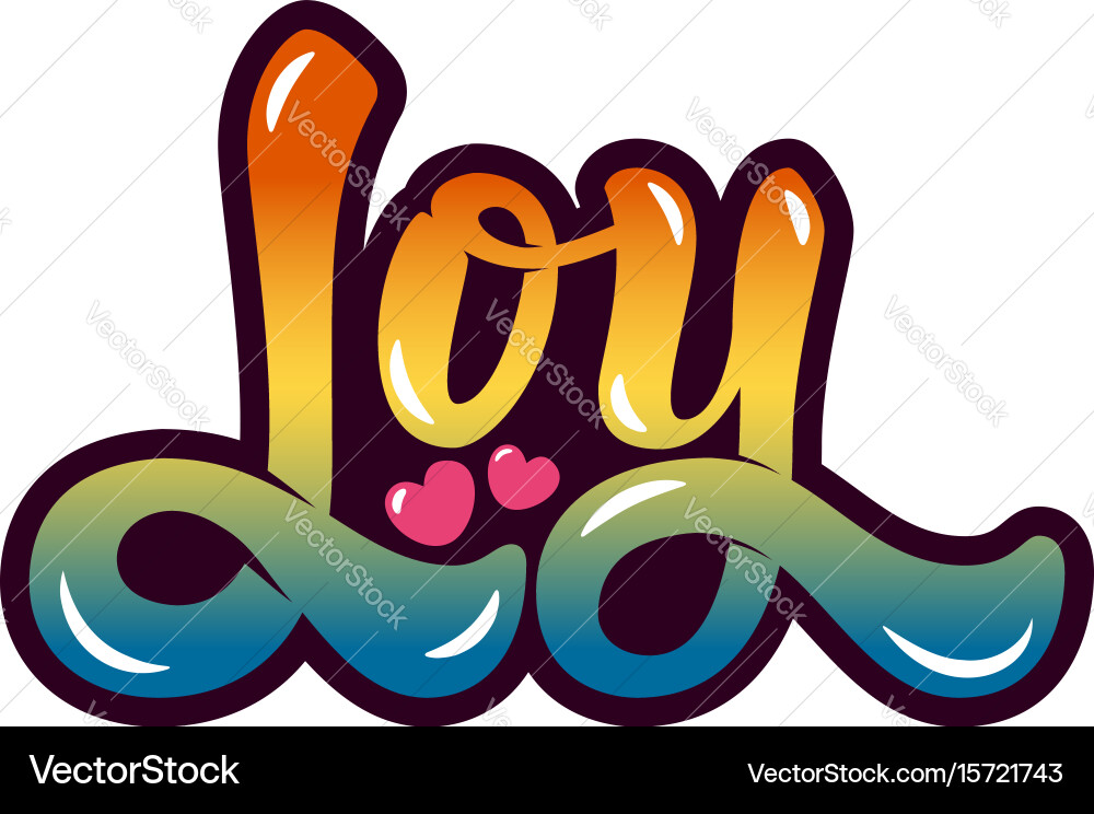 Joy hand drawn lettering isolated on white Vector Image