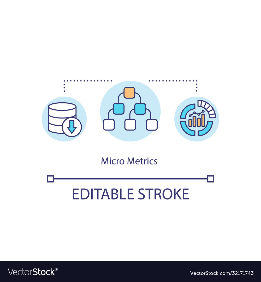Micro metrics concept icon Royalty Free Vector Image Micro metrics concept icon Royalty Free Vector Image