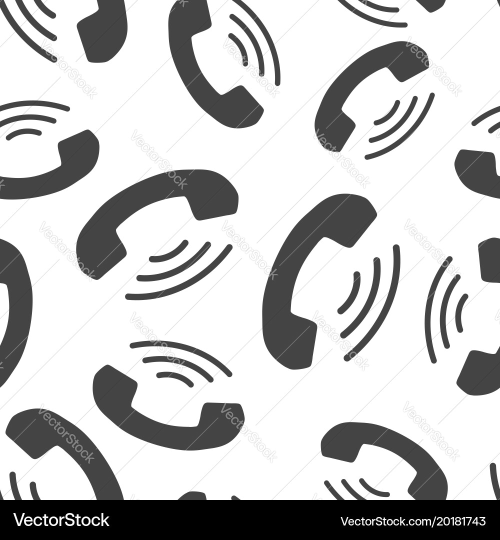Phone contact support service seamless pattern Vector Image