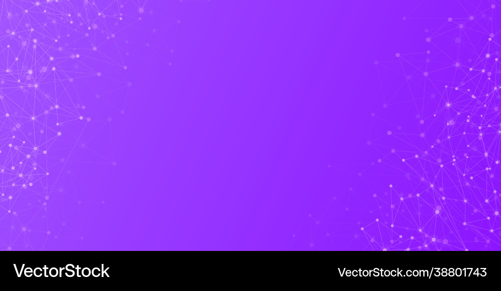 Purple global communications poster with abstract Vector Image