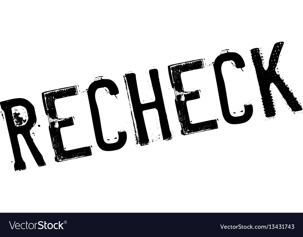 Recheck rubber stamp Royalty Free Vector Image Recheck rubber stamp Royalty Free Vector Image