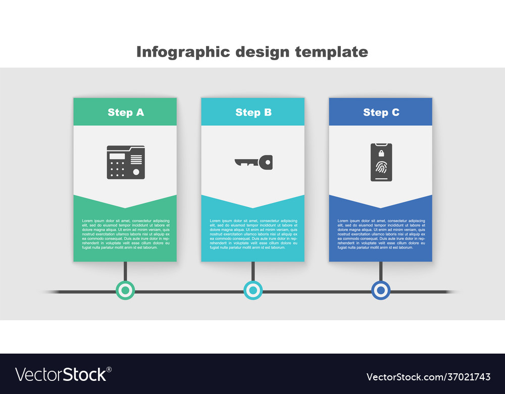 Set House Intercom System Key And Mobile Vector Image