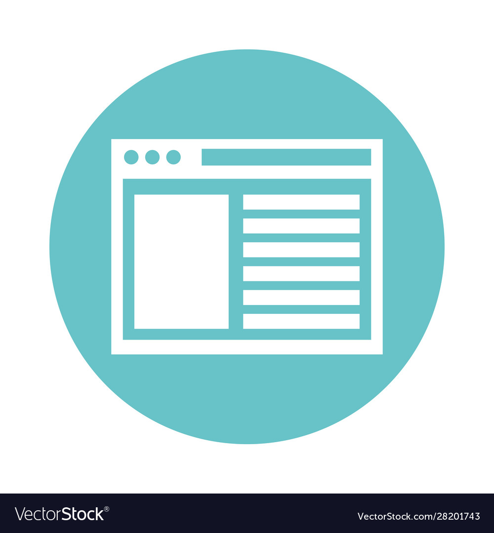 Template webpage window isolated icon Royalty Free Vector
