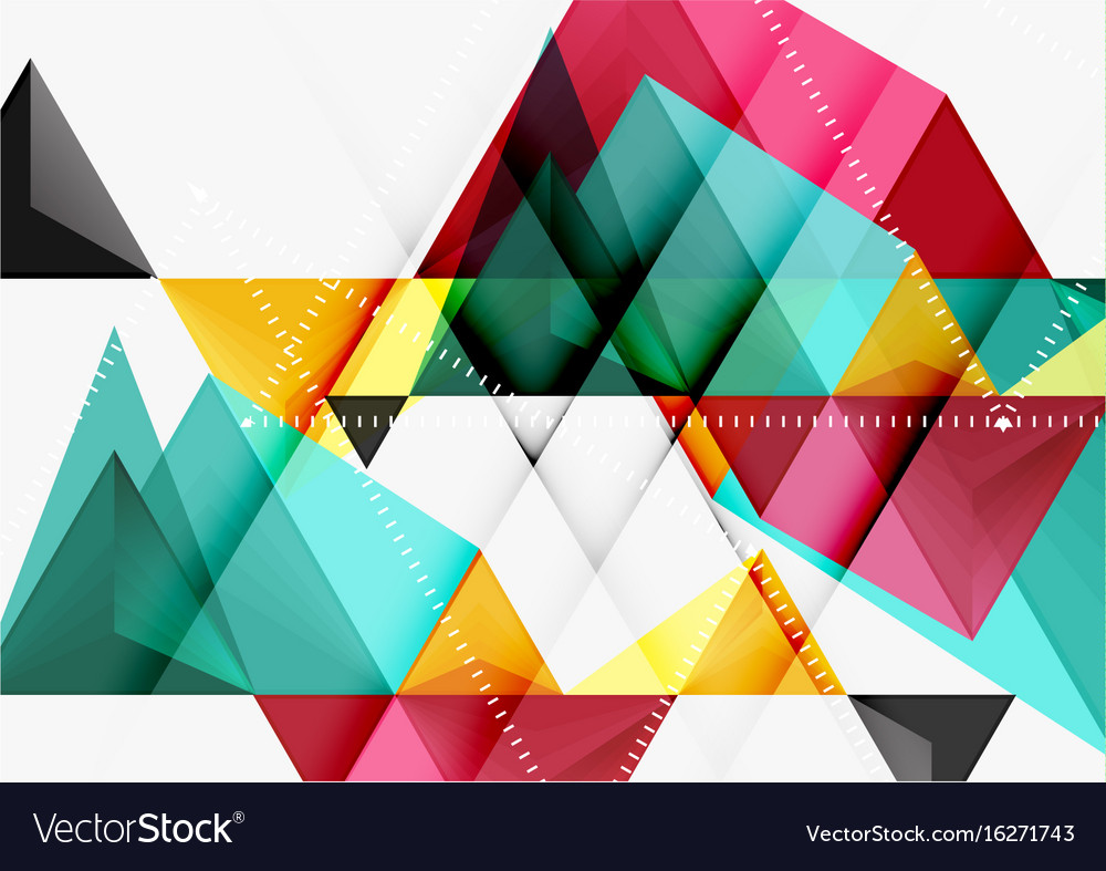 Triangular low poly a4 size geometric Royalty Free Vector