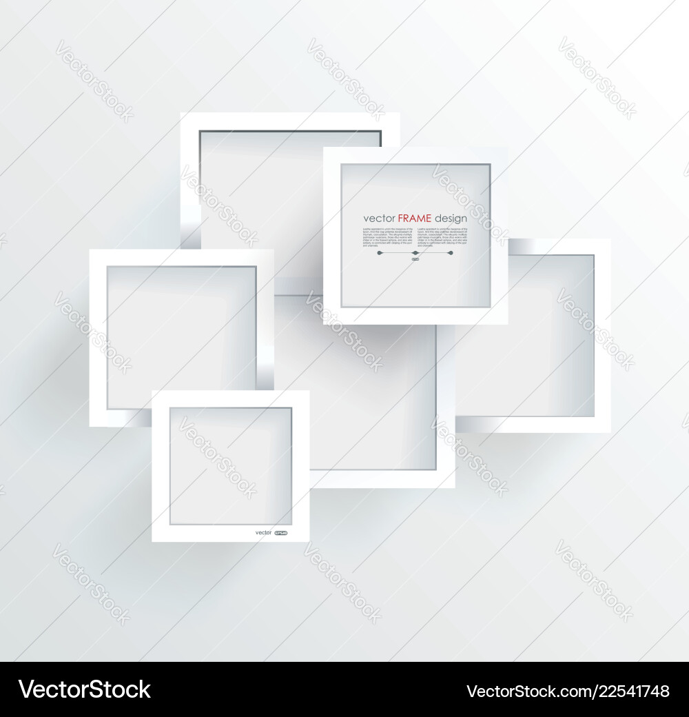 Abstract background with paper frames Royalty Free Vector