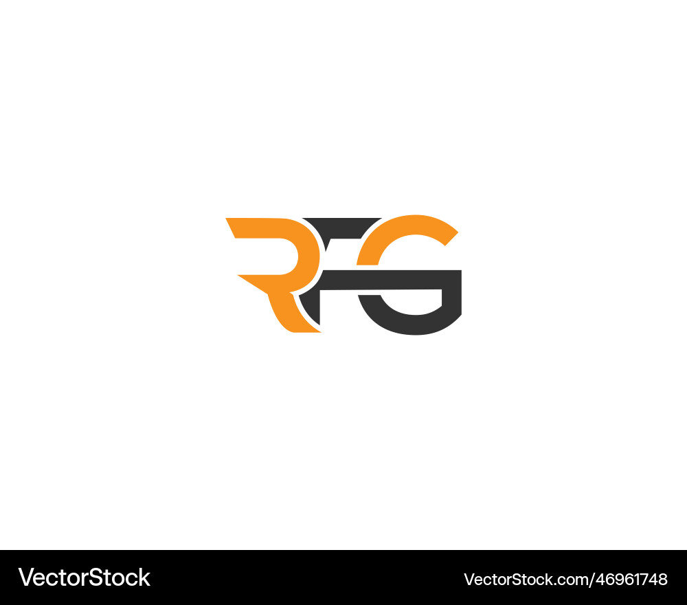 Abstract letter rfg simple logo icon design Vector Image