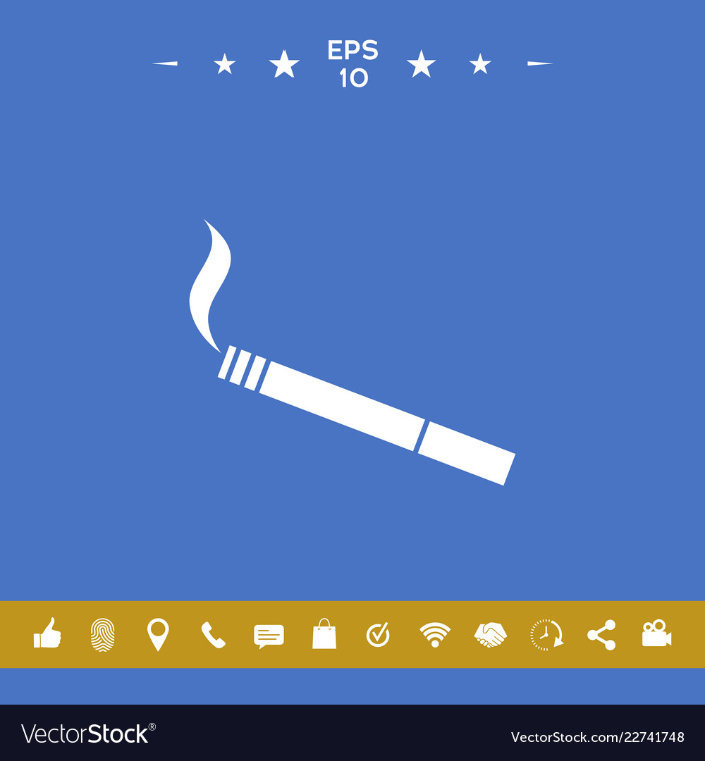Cigarette symbol icon Royalty Free Vector Image Cigarette symbol icon Royalty Free Vector Image