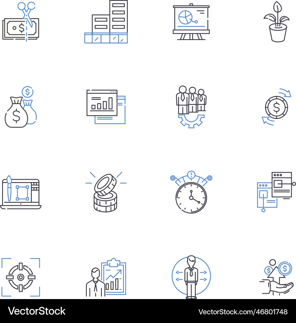 Interest line icons collection hobbies passions Vector Image