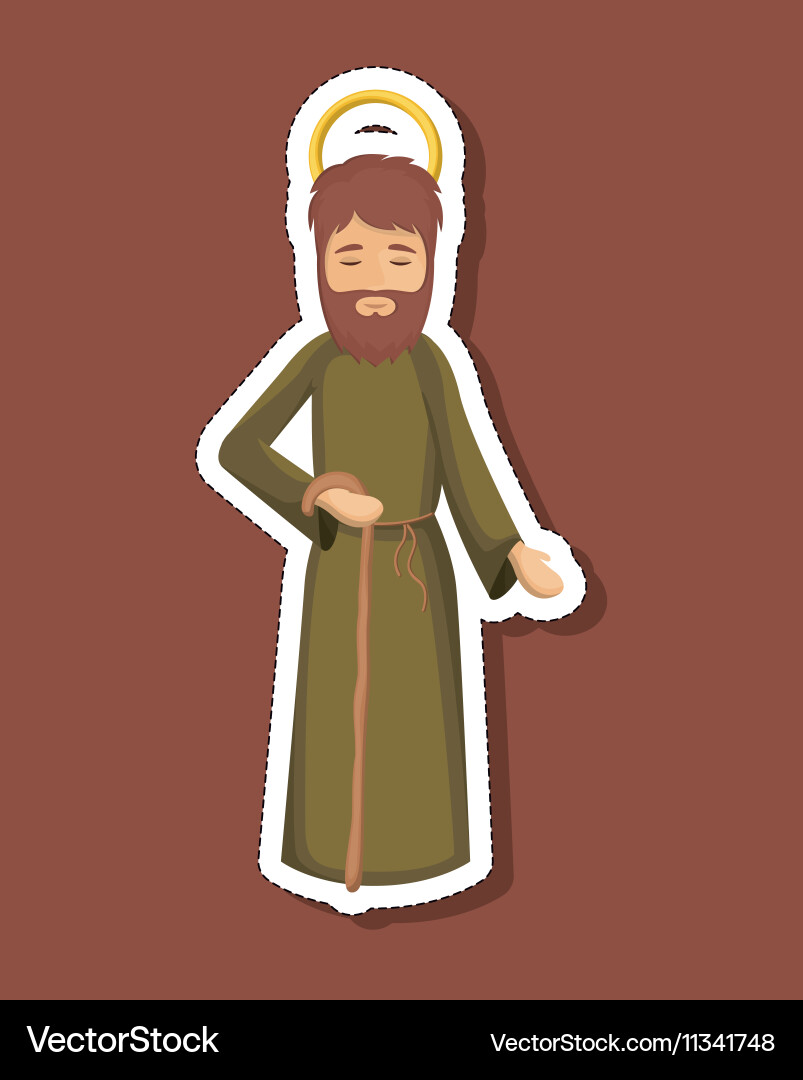 Joseph cartoon holy night design Royalty Free Vector Image