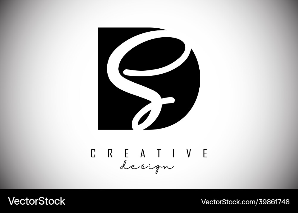 Letters ds d s logo with a minimalist design Vector Image