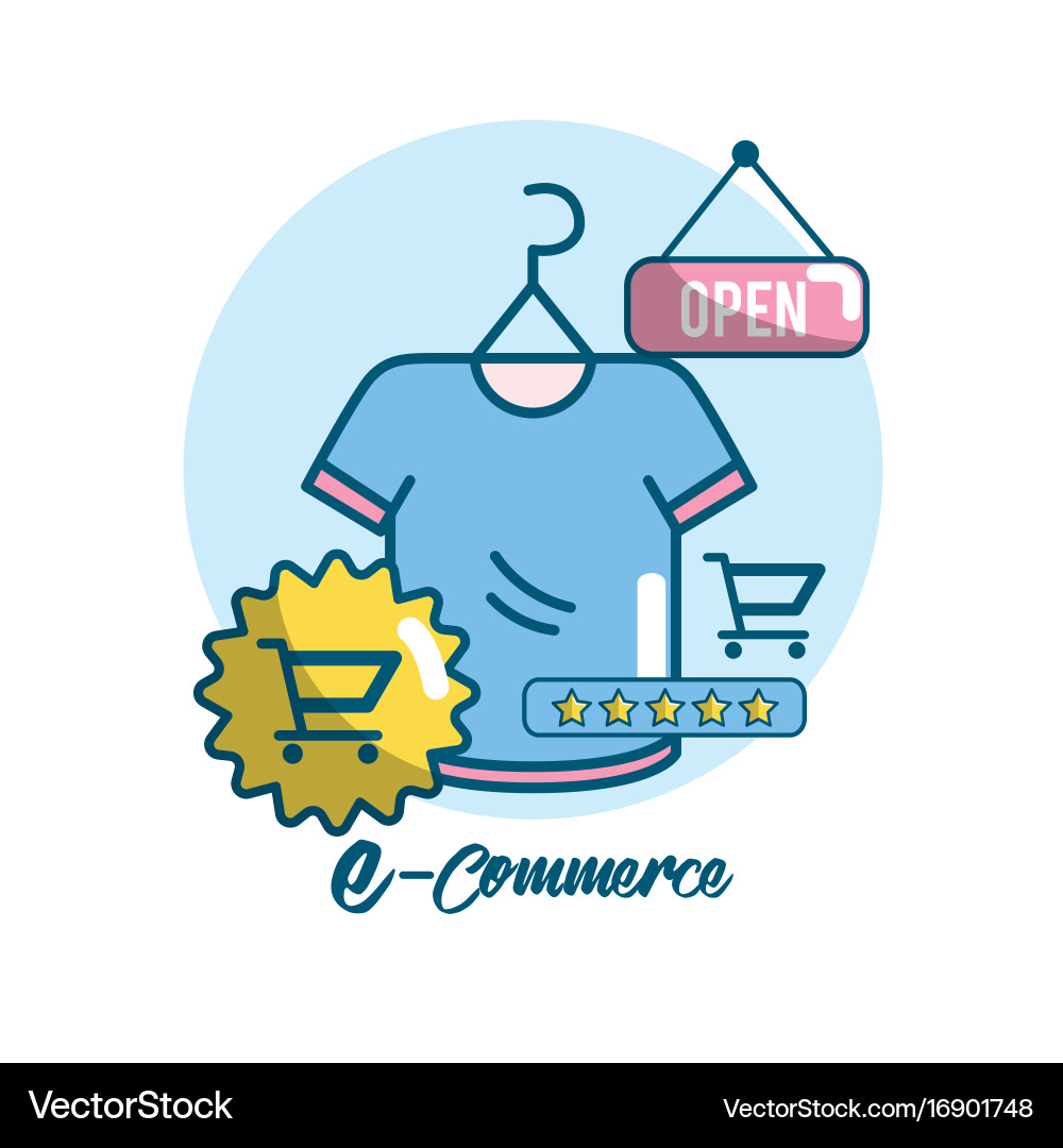 Marketing plan strategy with shopping online Vector Image