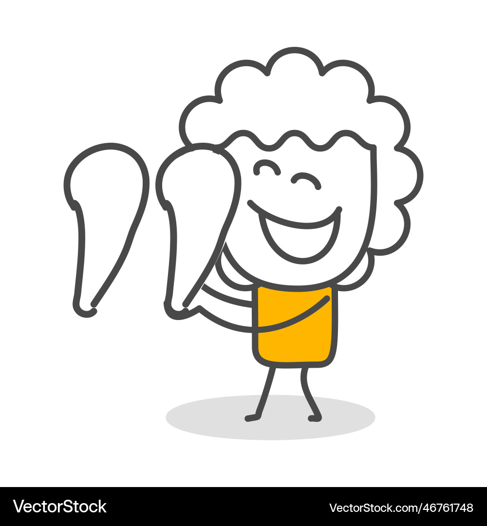 Stick figures alphabet hand drawn doodle line art Vector Image