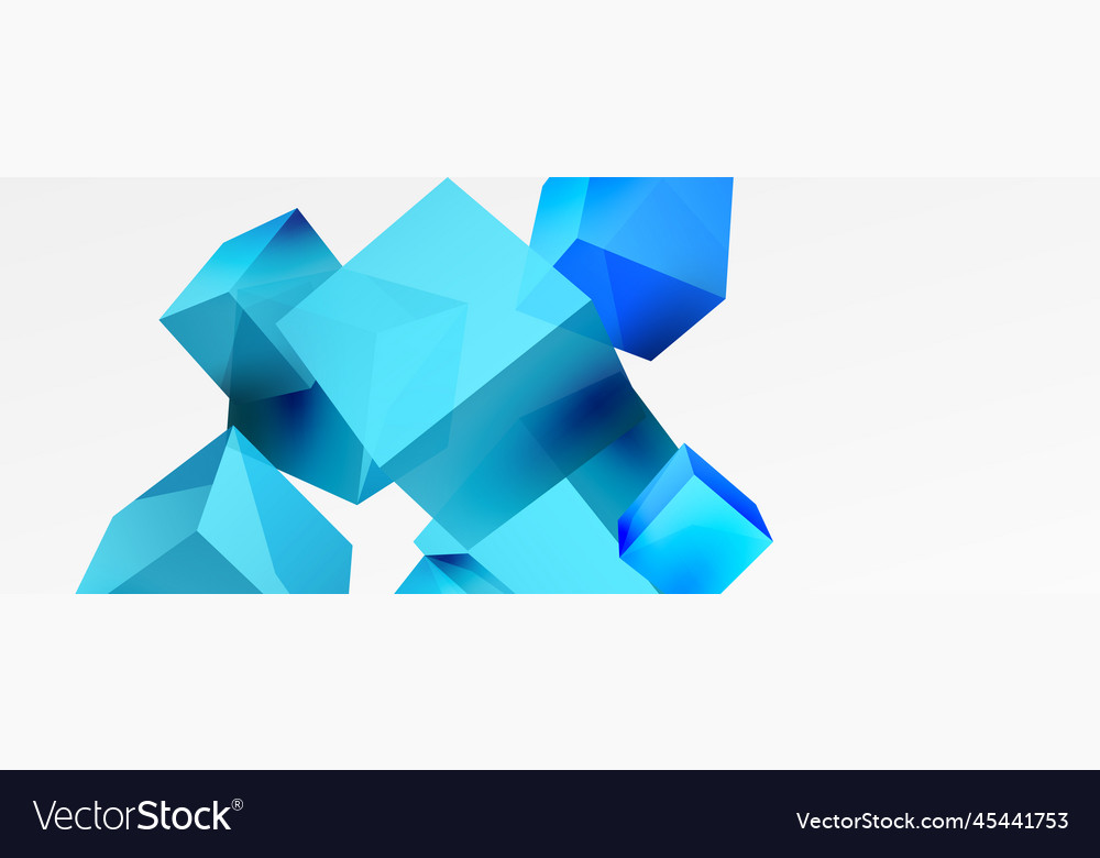 3d Cubes Abstract Background Composition Vector Image
