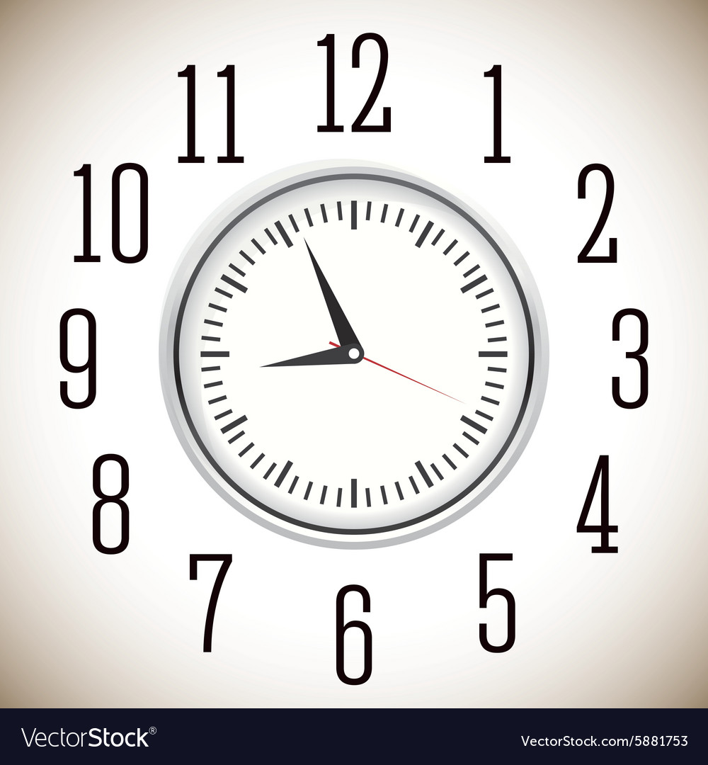 Clock design Royalty Free Vector Image - VectorStock