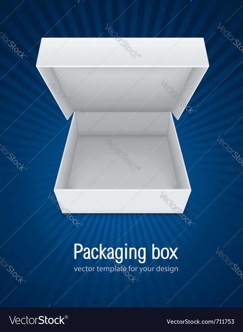 Empty open packaging box Royalty Free Vector Image