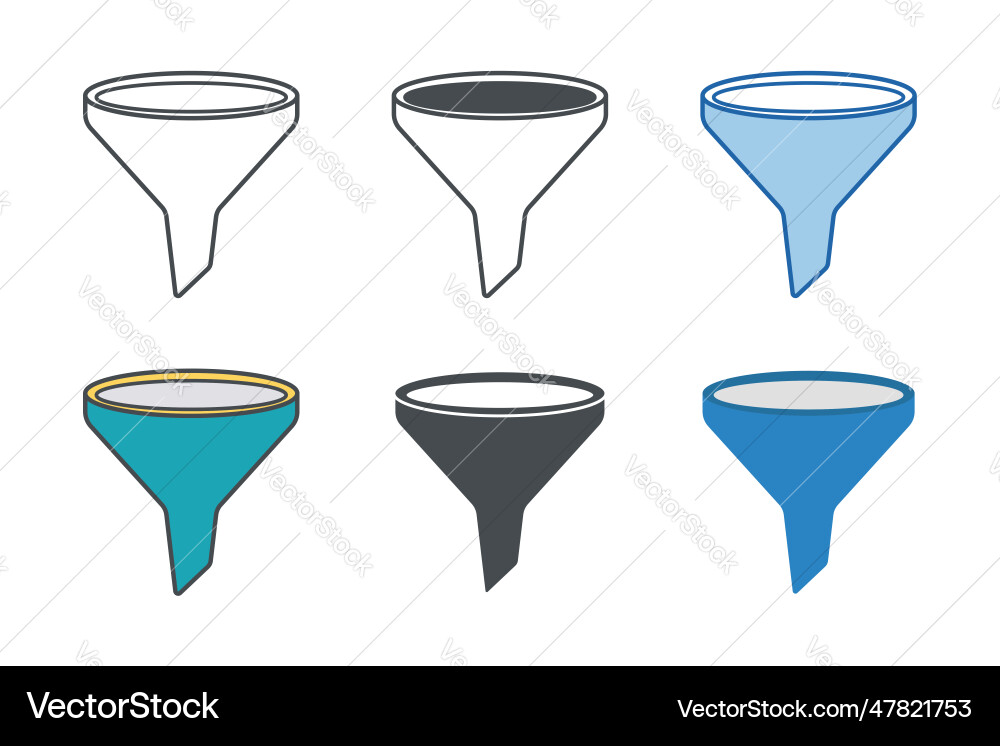 Funnel icon symbol template for graphic and web Vector Image