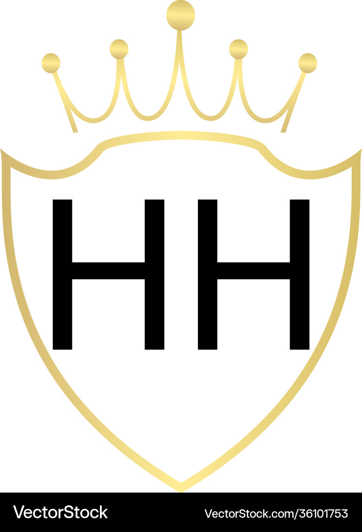 Hh letter logo design with simple style Royalty Free Vector