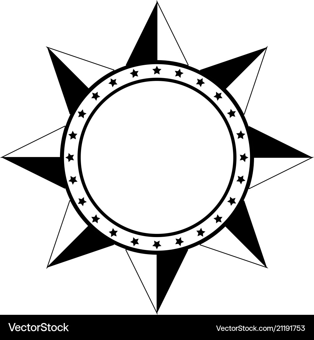 Isolated monochrome american emblem Royalty Free Vector