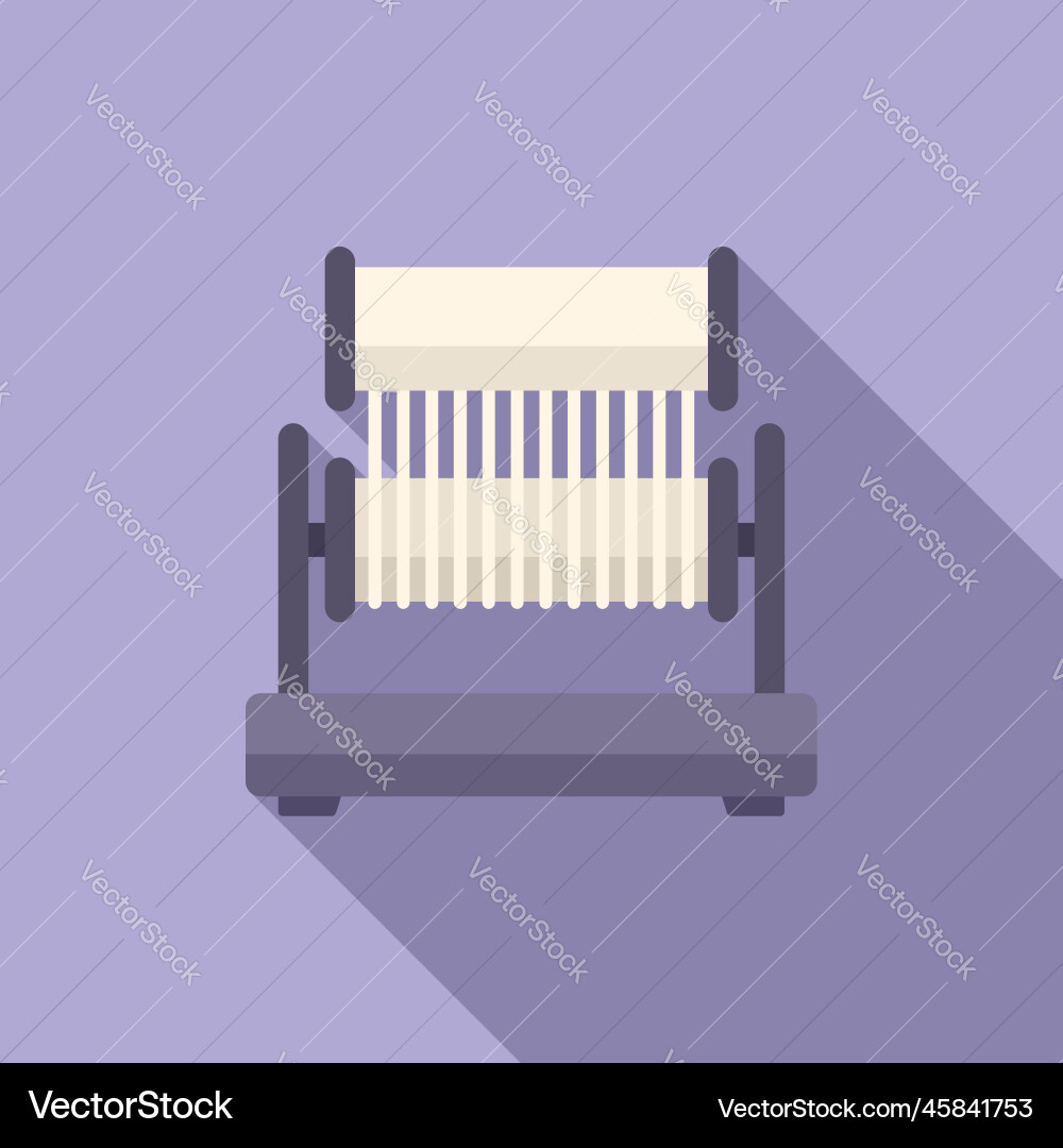 Machine thread icon flat factory cotton Royalty Free Vector