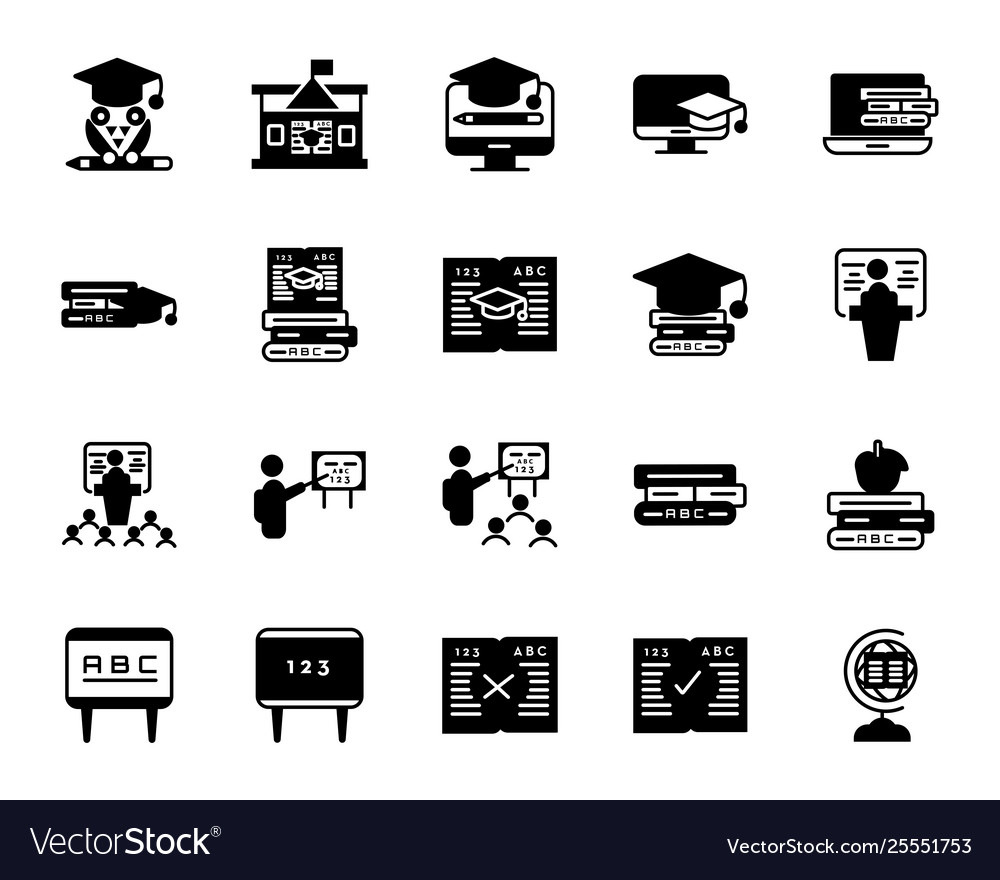 Online education and e-learning icon set concepts Vector Image