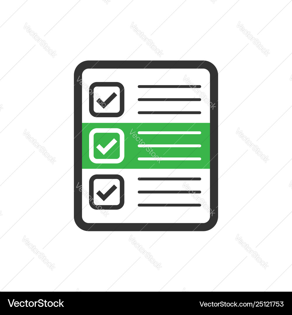 Questionnaire icon in flat style online survey Vector Image
