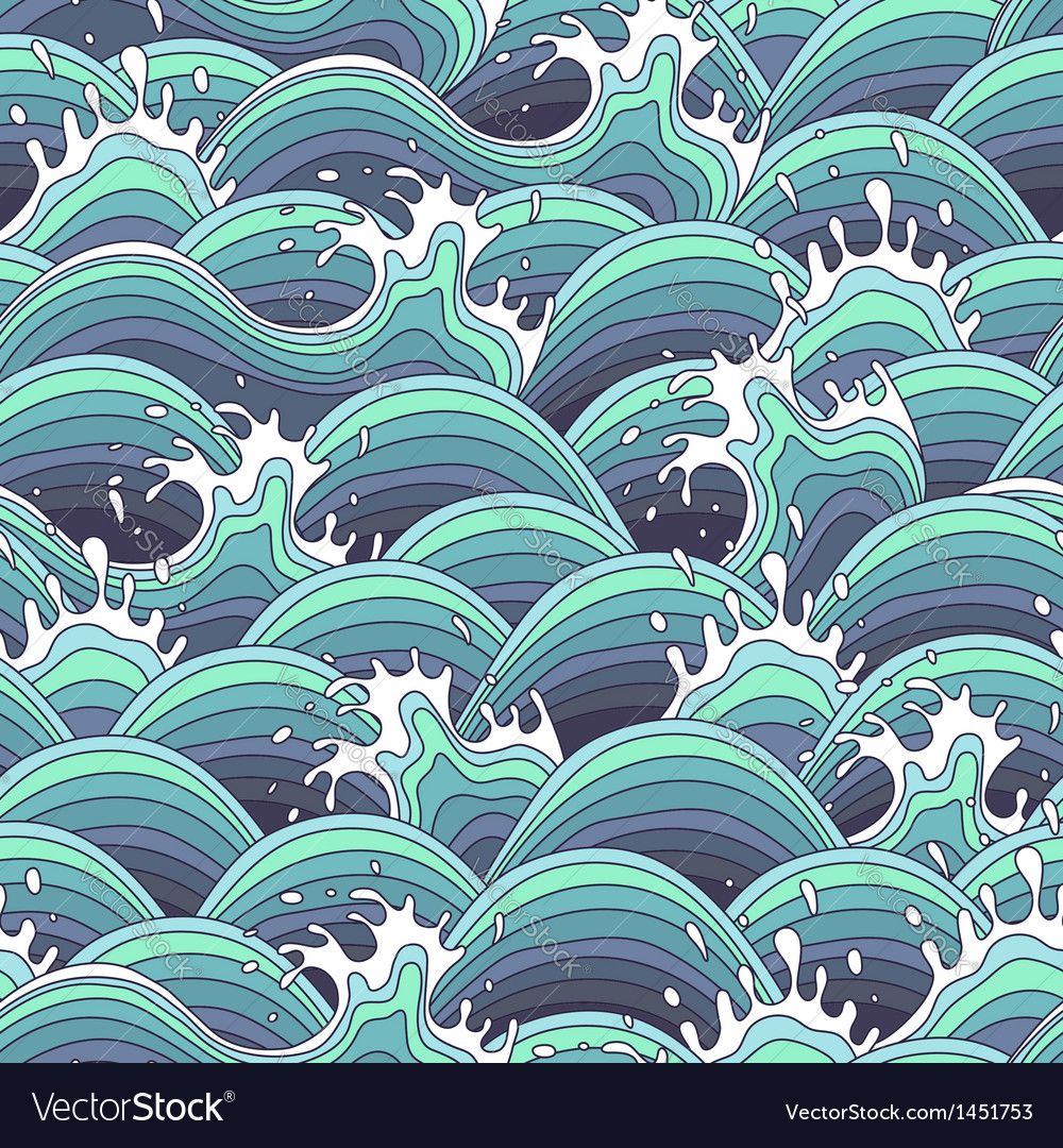 Sea wave background Royalty Free Vector Image - VectorStock