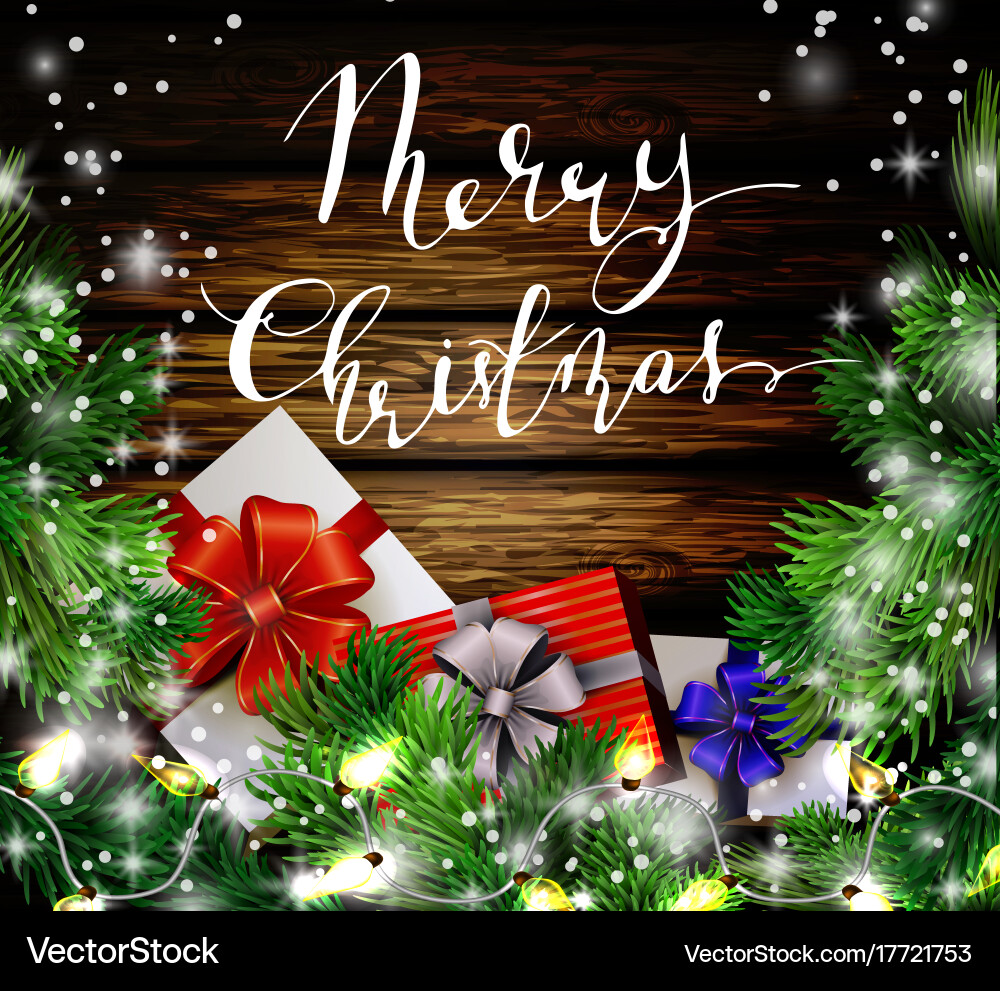Year design wooden background Royalty Free Vector Image