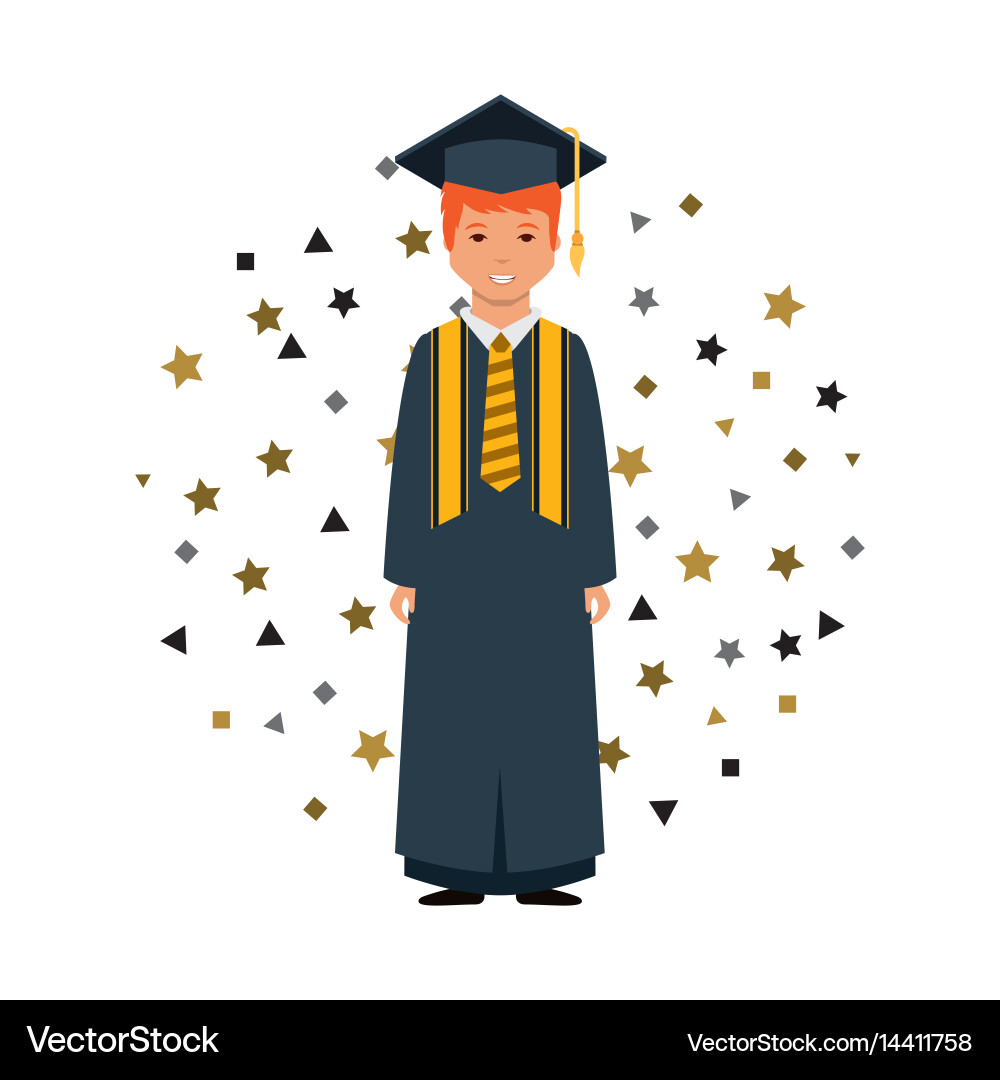 Academic graduation design Royalty Free Vector Image