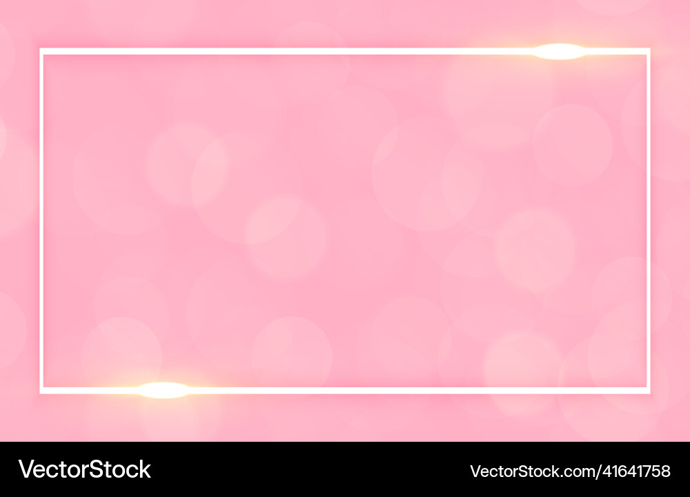 Bokeh background and wide frame with text space Vector Image