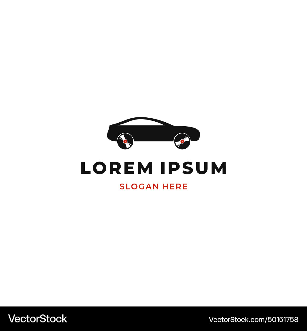 Car audio logo with disc design modern Royalty Free Vector